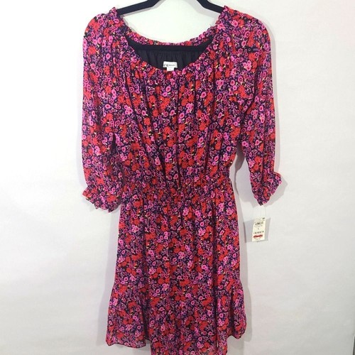 Bar III Dresses Women's Size Large L Off/On Shoulder Floral Dress NWT ...