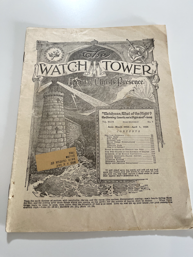 VERY RARE! Original 1920s Watchtower magazine - April 1, 1928 | eBay