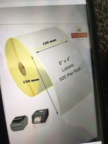 Thermal Labels 4x6 Inch Zebra Printer Labels 500 Labels Per Roll /10 ...