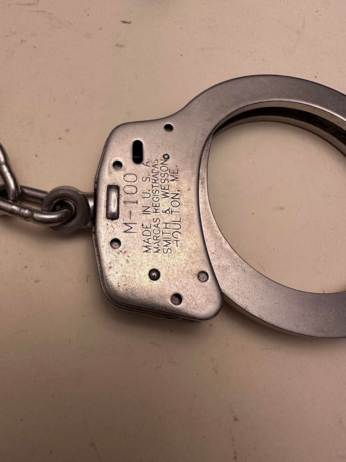 Smith & Wesson Model 100 Handcuffs, Nickel, Rare serial number 10000 ...