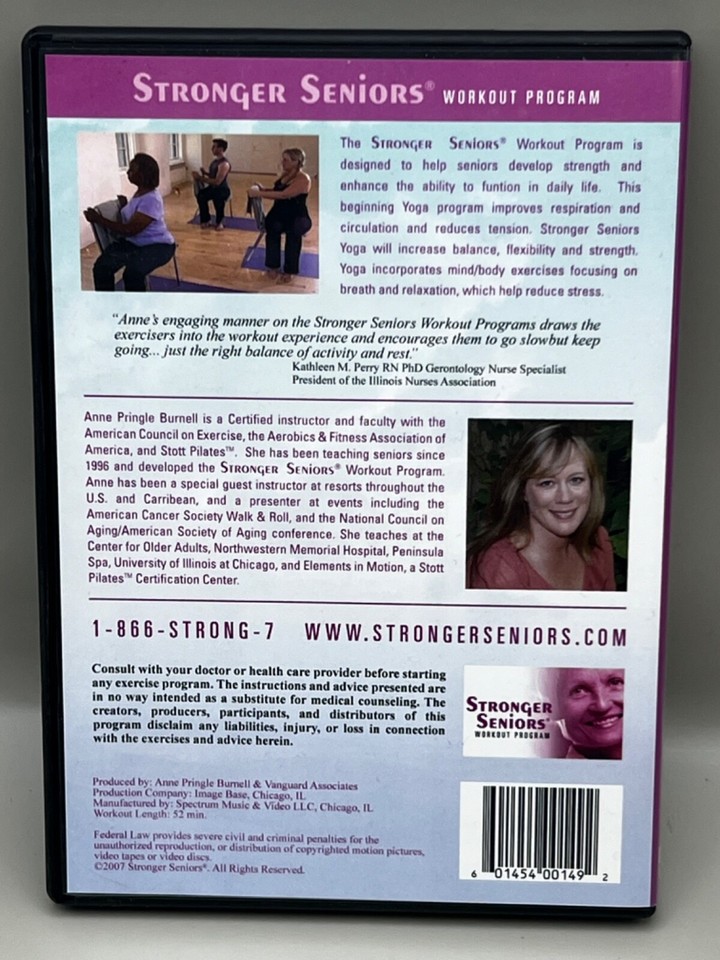 Stronger Seniors: Yoga - Chair Exercises for the Mind Body (DVD, 2012 ...