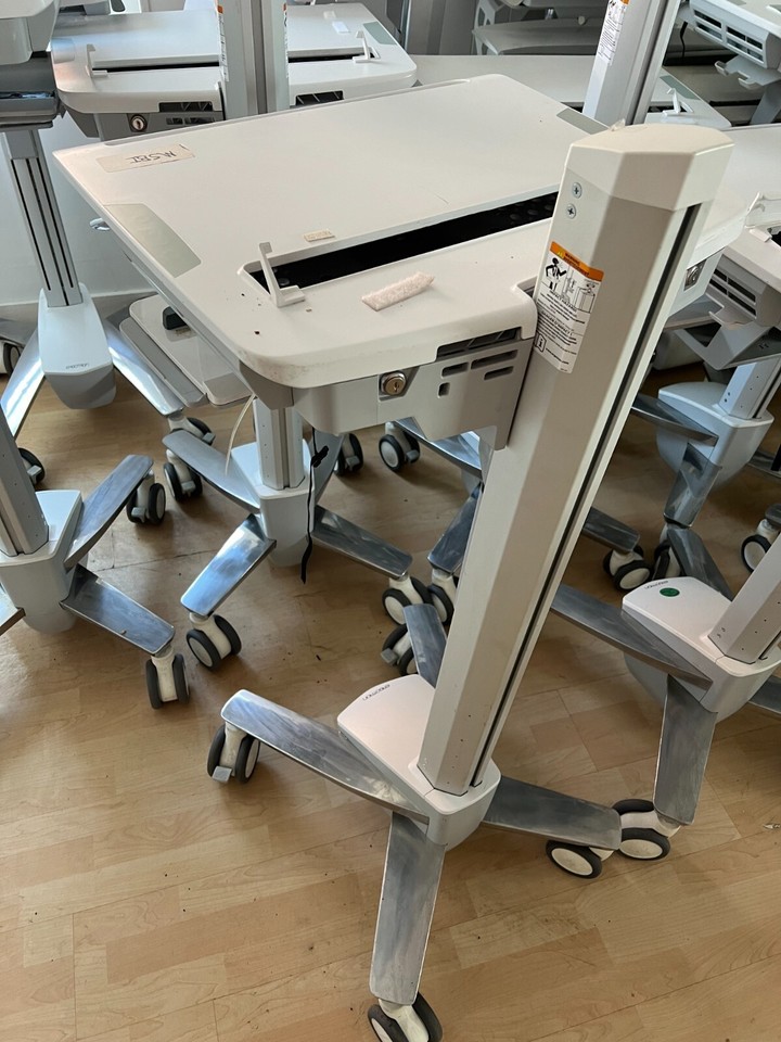 Ergotron StyleView SV40 Medical Mobile Cart White sit-to-stand (1 Brake ...