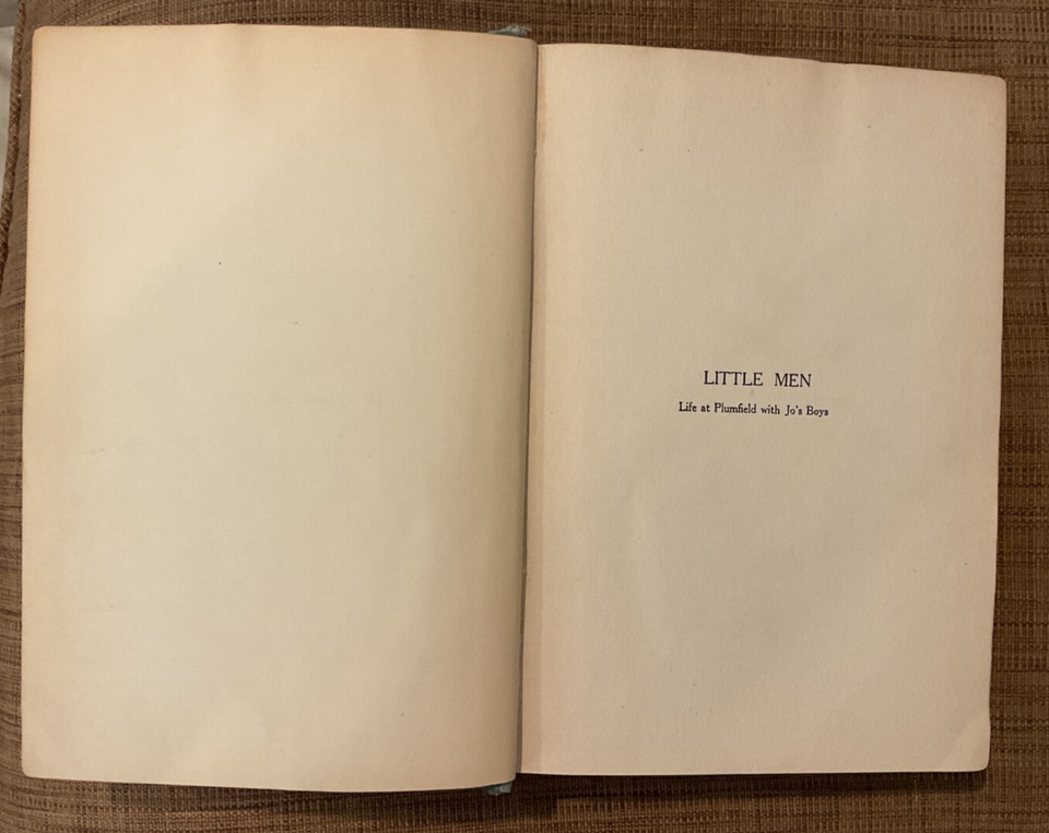 Antique/Vtg Little Men Book 1928 Louisa M. Alcott John C. Winston ...