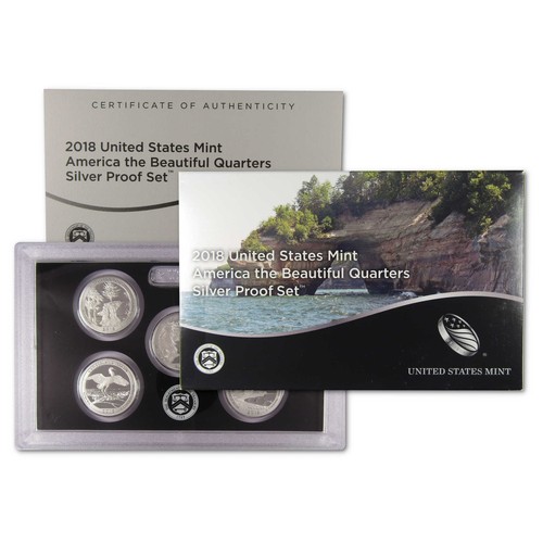 2018 America the Beautiful Quarter Silver Proof Set U.S. Mint OGP COA ...
