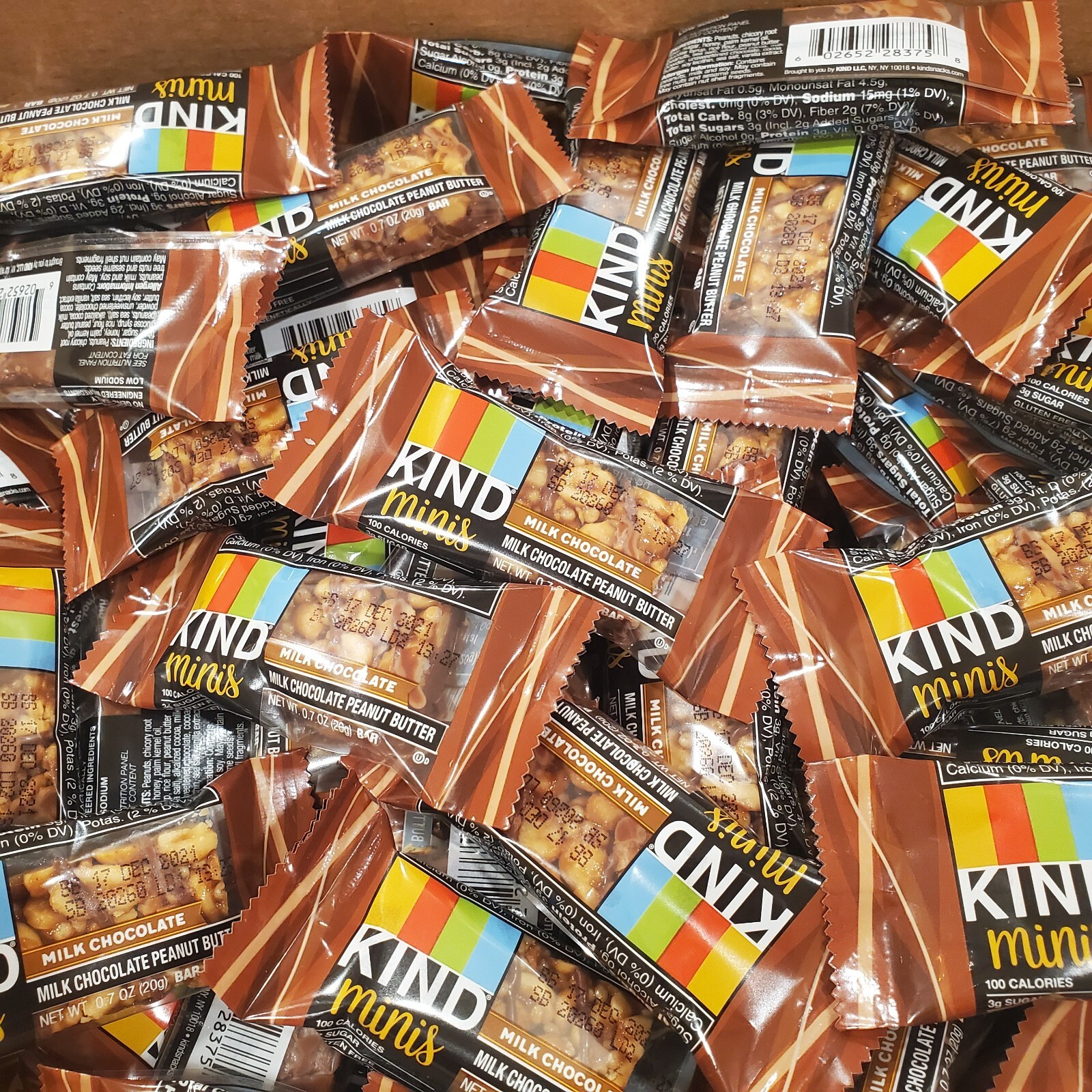 KIND BARS [box of 100 pcs] MILK CHOCOLATE PEANUT BUTTER !!!GREAT FLAVOR ...