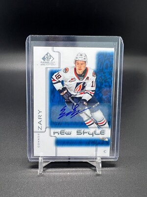 2019-20 SP Game Used CHL Autographs Blue #30 Connor Zary A (Odds 1:43 ...