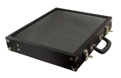Lockable Glass Top Briefcase Salesman Display Travel Case | eBay UK