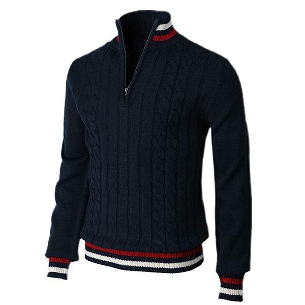 Men's knitwear sweater, new for fall and winter 2024 Stand-up collar ...