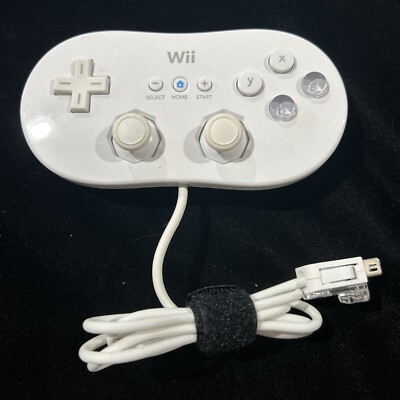 Official Nintendo Wii Classic Pro Controller White RVL-005 OEM TESTED ...
