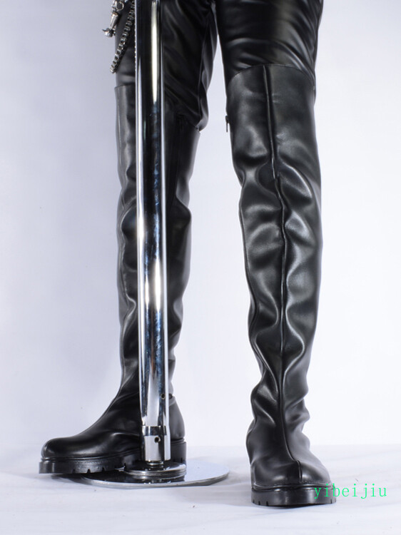 Men Dane Boots Riding Motorcycle Zip Over Knee High Combat Thigh Long ...