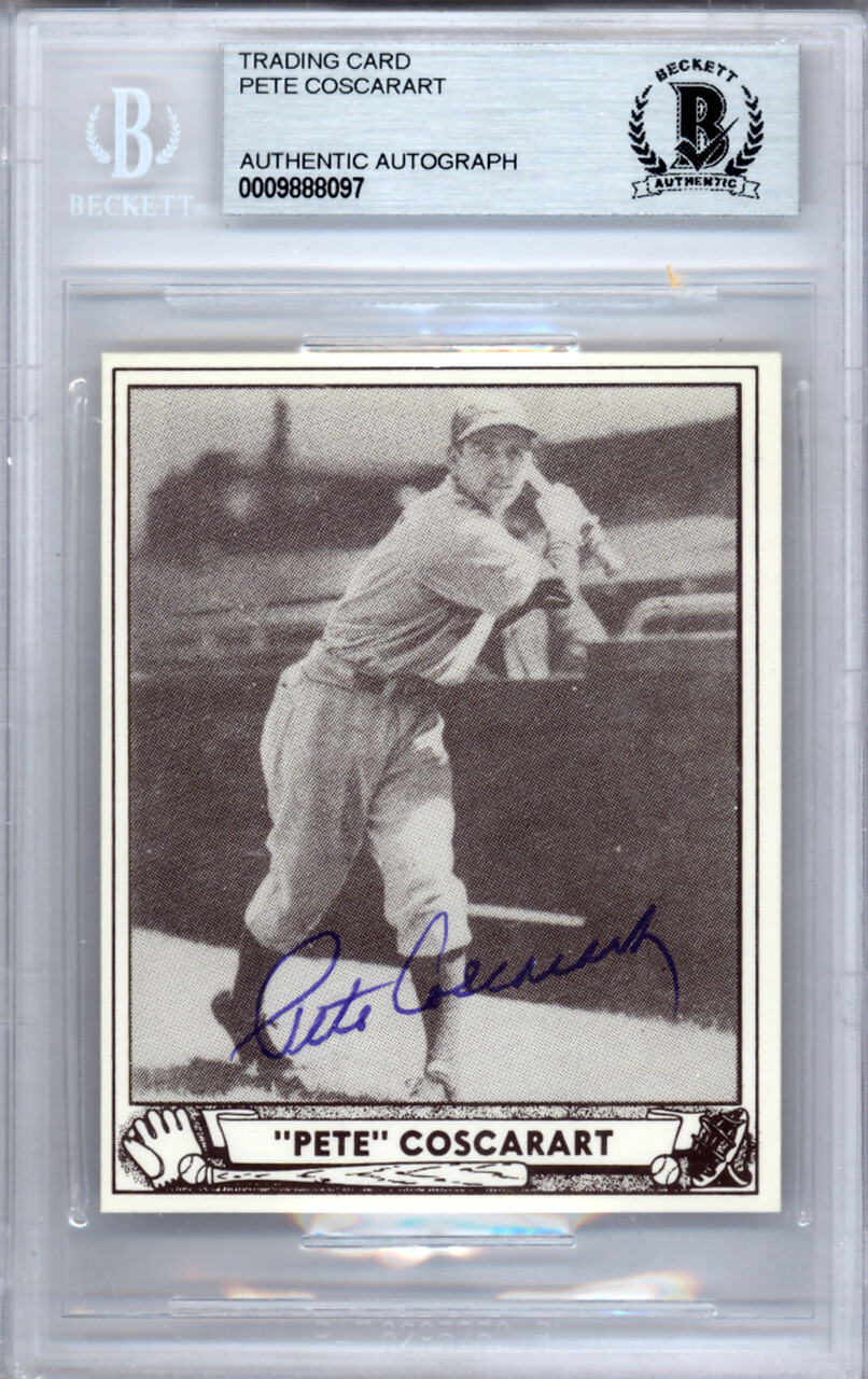 Pete Coscarart Autographed 1986 1940 Play Ball Reprint Card Beckett ...