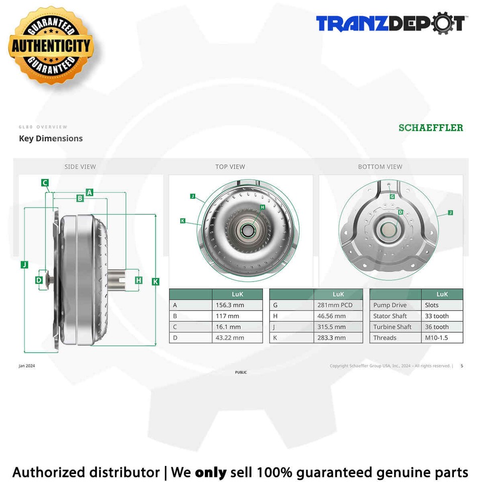 LuK TorCon 6L80 (NEW! NOT remanufactured) Torque Converter (#TC0017) | eBay