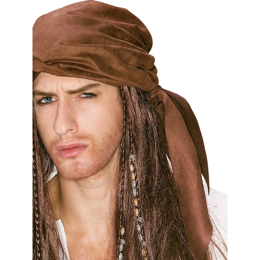 Rubies Caribbean Adult Pirate Hair Wig Halloween Party Costume Head ...