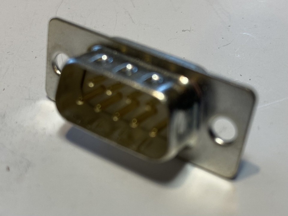 DB9 9 PIN D SUB MALE MINIATURE PLUG CONNECTOR WITH BLACK COVER for PC ...