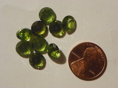 Peridot 8 MM. Round Faceted One Piece Slight Natural Inclusions | eBay