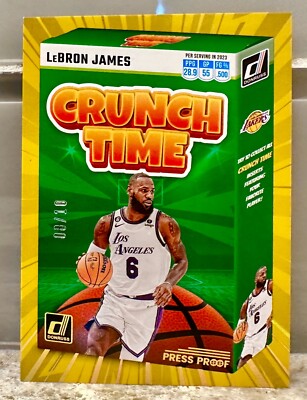 2023/24 Donruss Lebron James Crunch Time True Gold 8/10 Press Proof ...