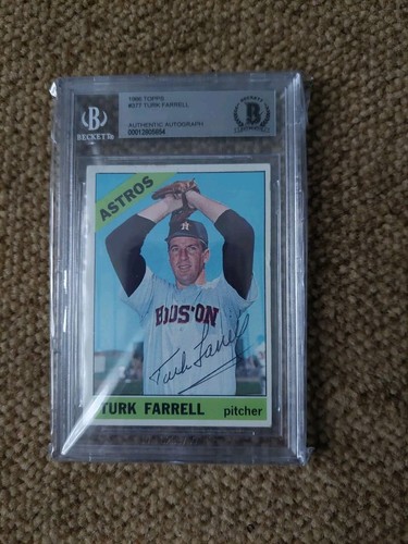 1966 Topps # 377 Turk Farrell Authentic Signature | eBay
