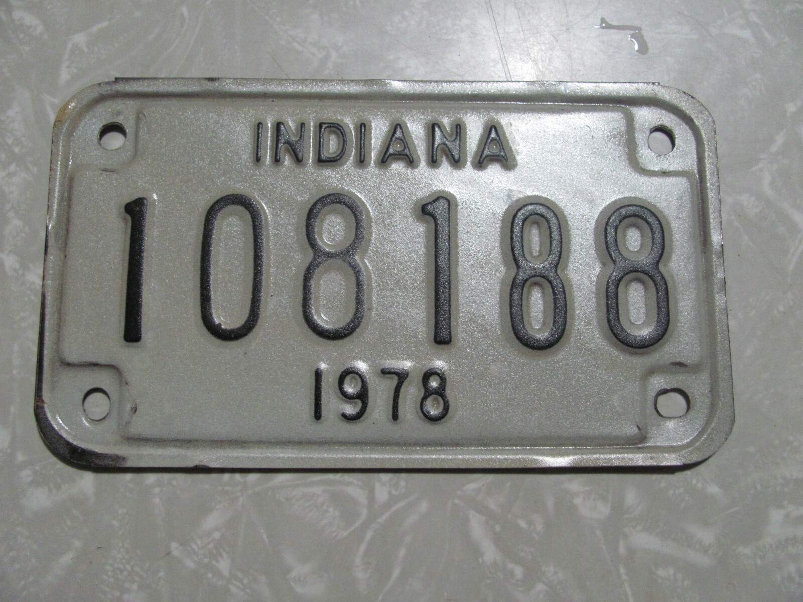 1978 INDIANA MOTORCYCLE LICENSE PLATE FREE SHIPPING SEE MY OTHER PLATES ...