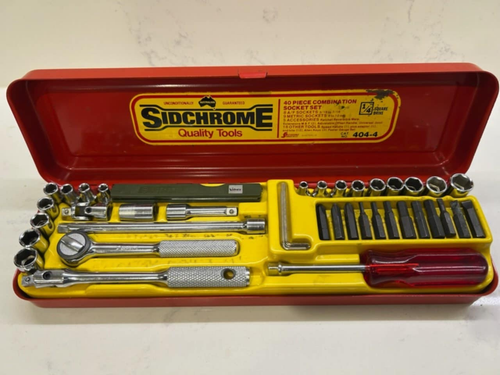 SIDCHROME RARE 40 PCE 1/4" DR COMBINATION SOCKET SET VINTAGE 1980s 404 ...