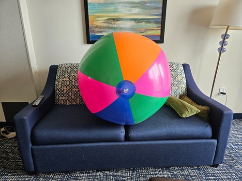 Inflatable Jumbo Strand Coral Beach Ball 48" New | eBay