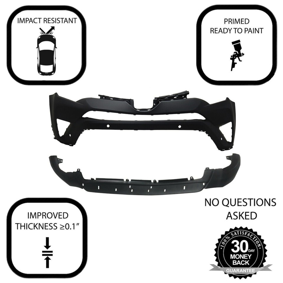 Front Bumper Cover Kit For 2016-2018 Toyota RAV4 W/Park TO1014103 ...