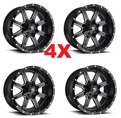 17 GLOSS BLACK WHEELS RIMS FUEL D610 MAVERICK RHINO GRID WRANGLER | eBay