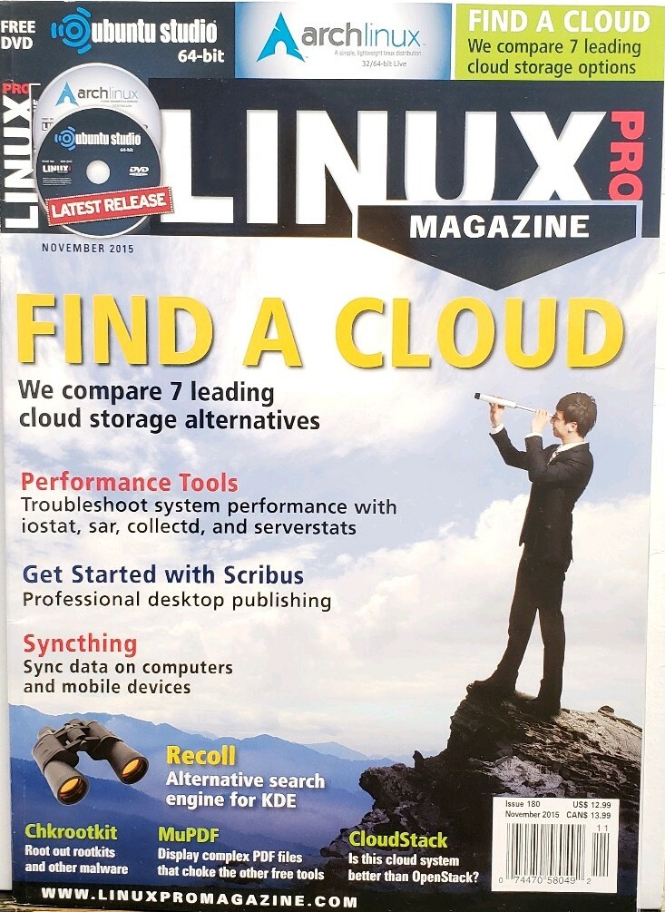 Linux Pro Magazine Nov 2015 Find A Cloud Scribus TroubleshootingFREE ...
