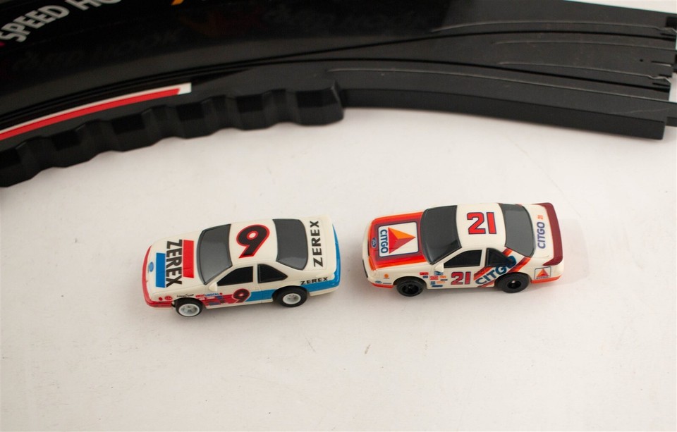 1989 AFX Tomy Speed Hook Drift Track + 2 Super G-Plus Cars -Citgo 21 ...