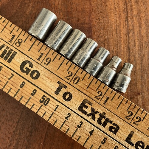 Craftsman USA Metric 10 9 8 7 6 5 4 6 Point 1/4 Drive Shallow Socket ...