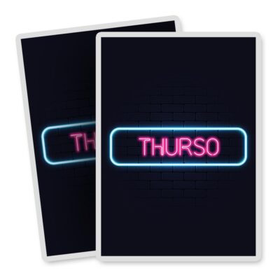 2x Vertical Vinyl Stickers Neon Sign Design Thurso Town Scotland ...