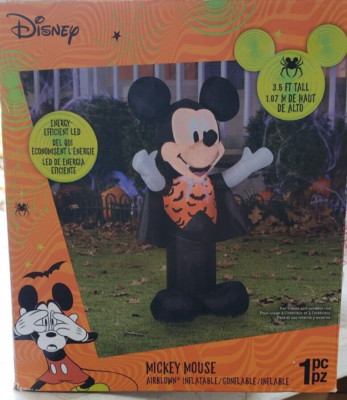 Gemmy 3.5ft Disney's Mickey Mouse Dressed as Vampire Halloween ...