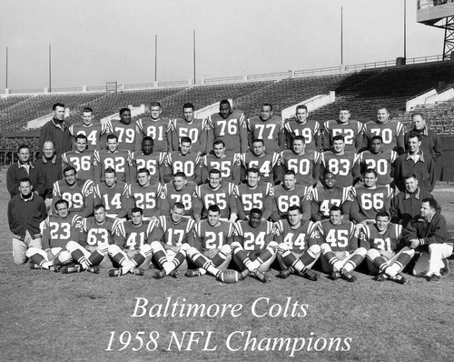 1958 BALTIMORE COLTS CHAMPIONSHIP OVER THE GIANTS PHOTO 8x10 | eBay