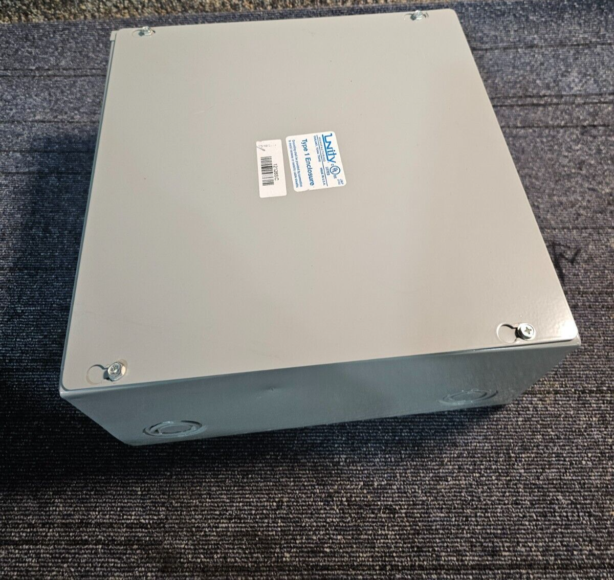 Unity 12126SC Type 1 Electrical Steel Junction Box Enclosure 12" x 12 ...