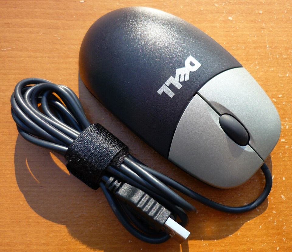 Vintage Dell USB Optical Mouse Model M-UVDEL1 Dark Gray & Silver - OPEN ...