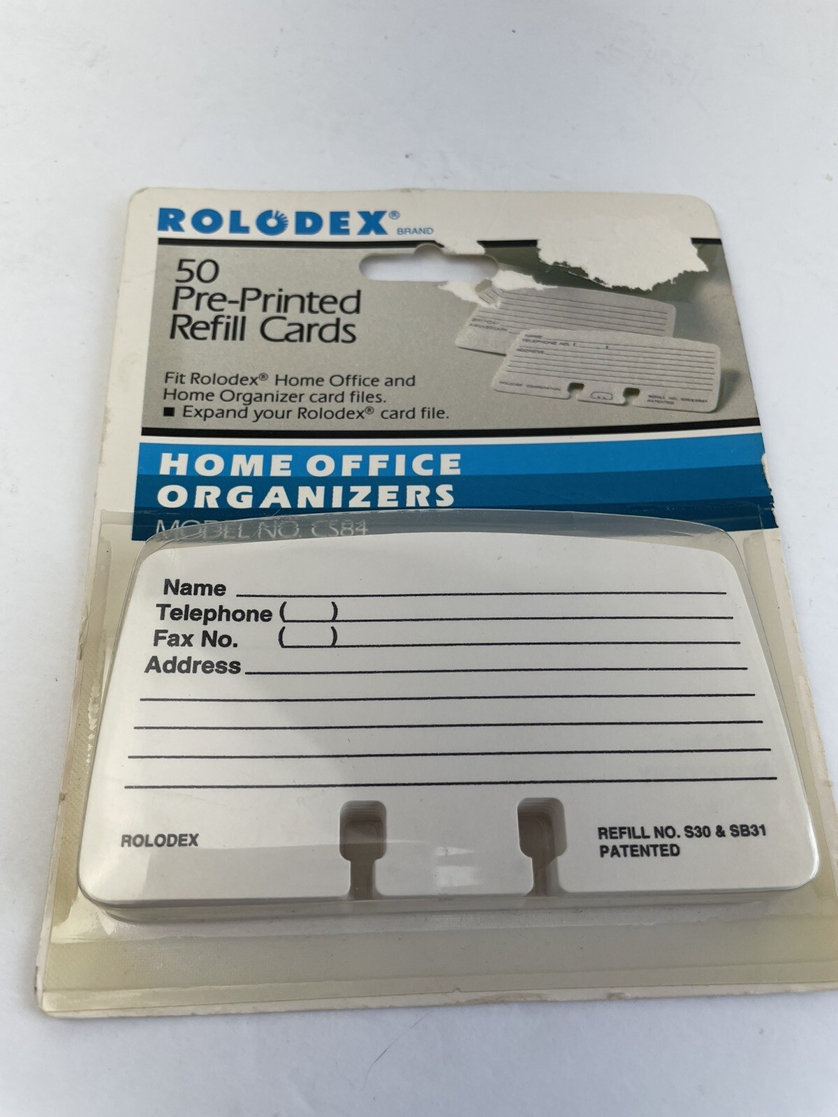 Rolodex Refill Cards 50 Cards 2 1/4" x 4" Lined Model CS84 / | eBay
