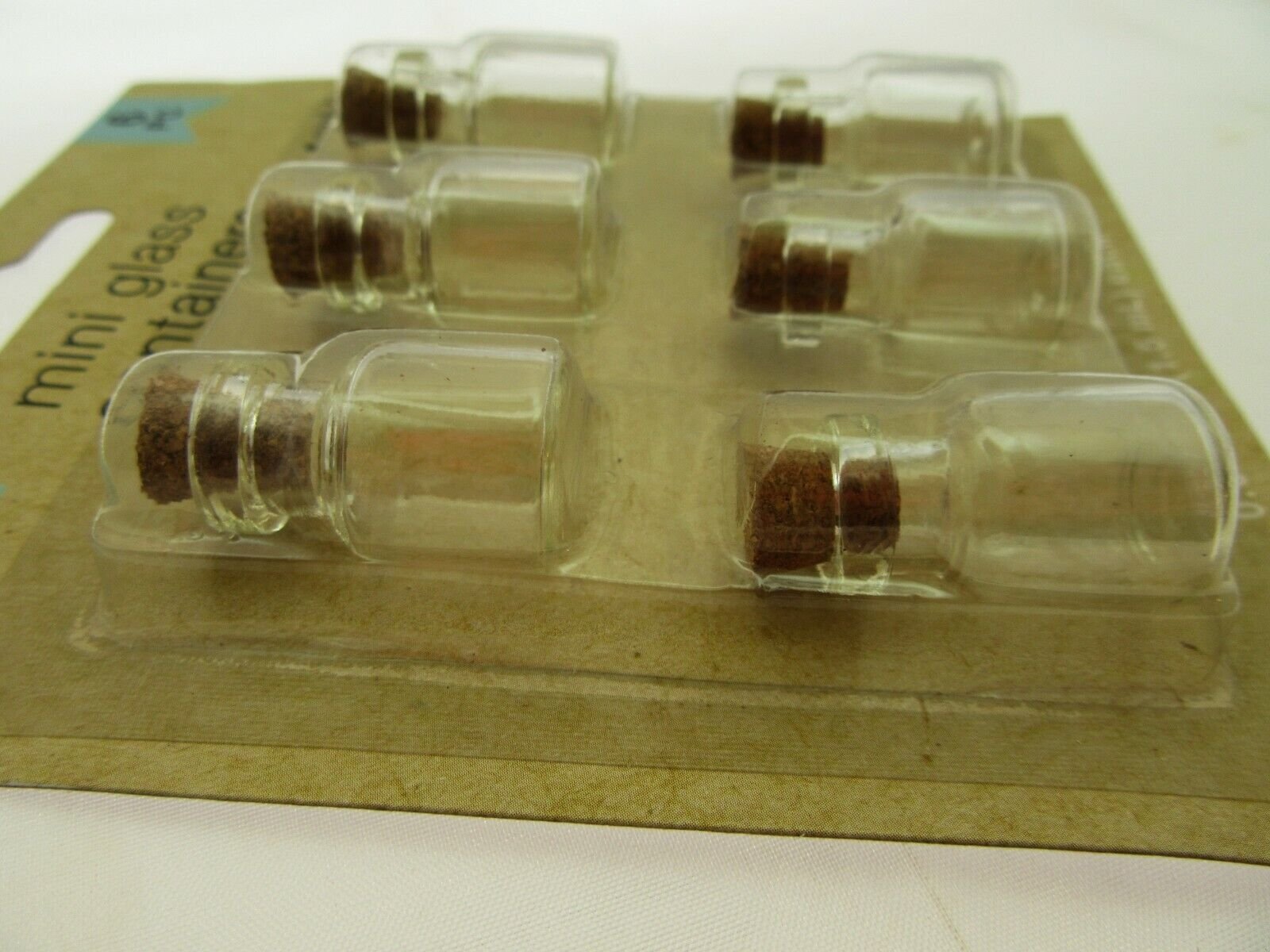 Miniature Glass Cork Lid Bottles - 6 Pack Mini Glass Containers Crafter ...