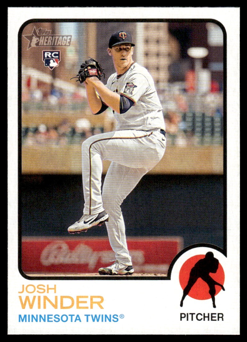 2022 Topps Heritage High Number Josh Winder Rookie Minnesota Twins #621 ...