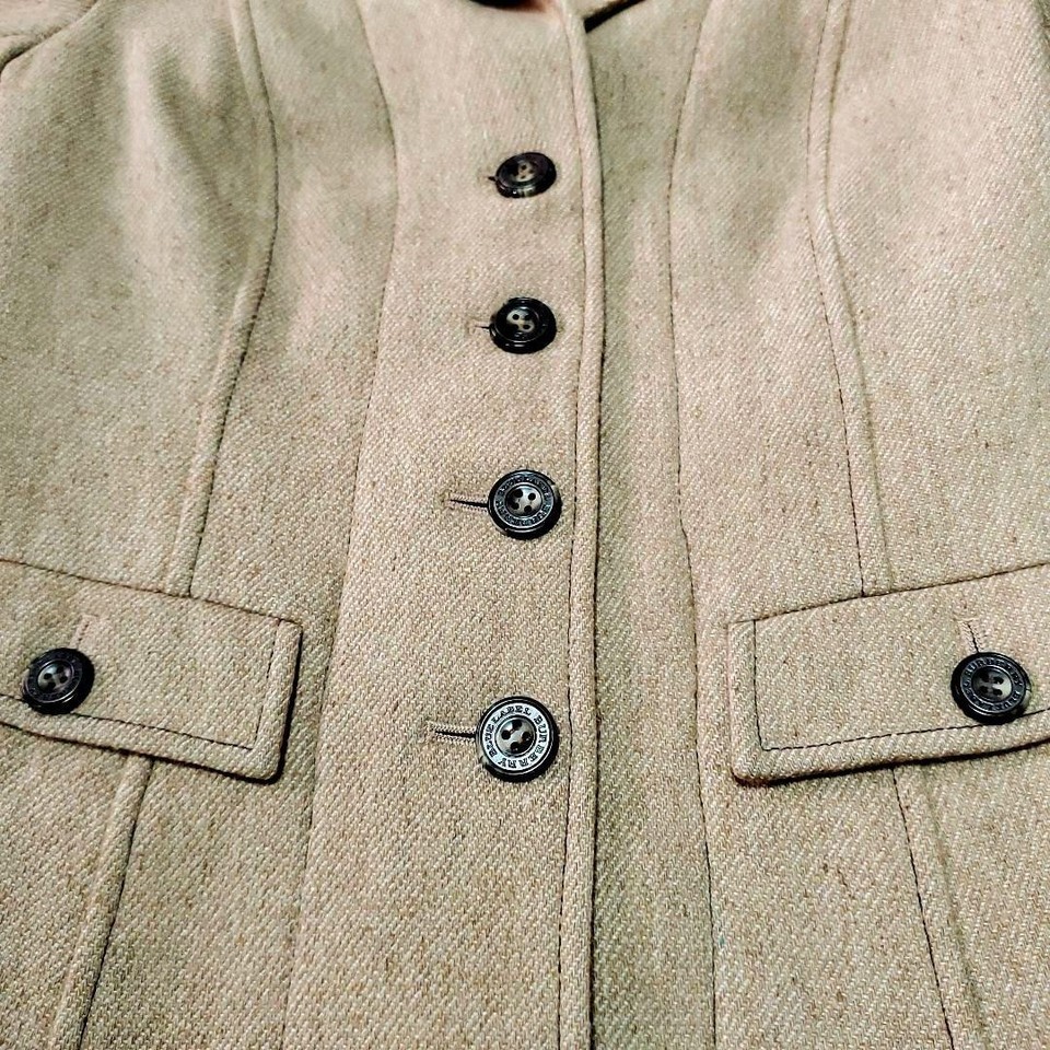 BURBERRY BLUE LABEL Jacket 38 Beige Width 16.92" Length 24.80" Auth ...