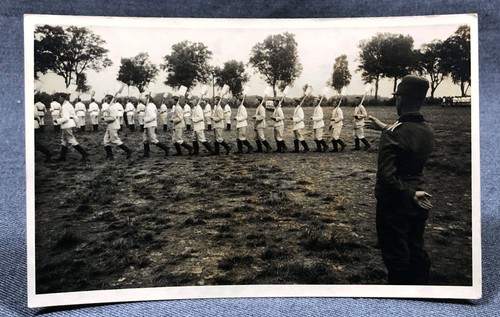 Germany WW2 Reich Labour Service Para-Military Real Photo Postcard RPPC ...