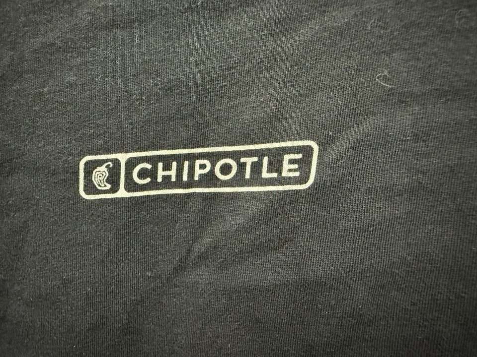 Chipotle Employee Work T-Shirt Black Size Large Uniform Tee Keeping It ...
