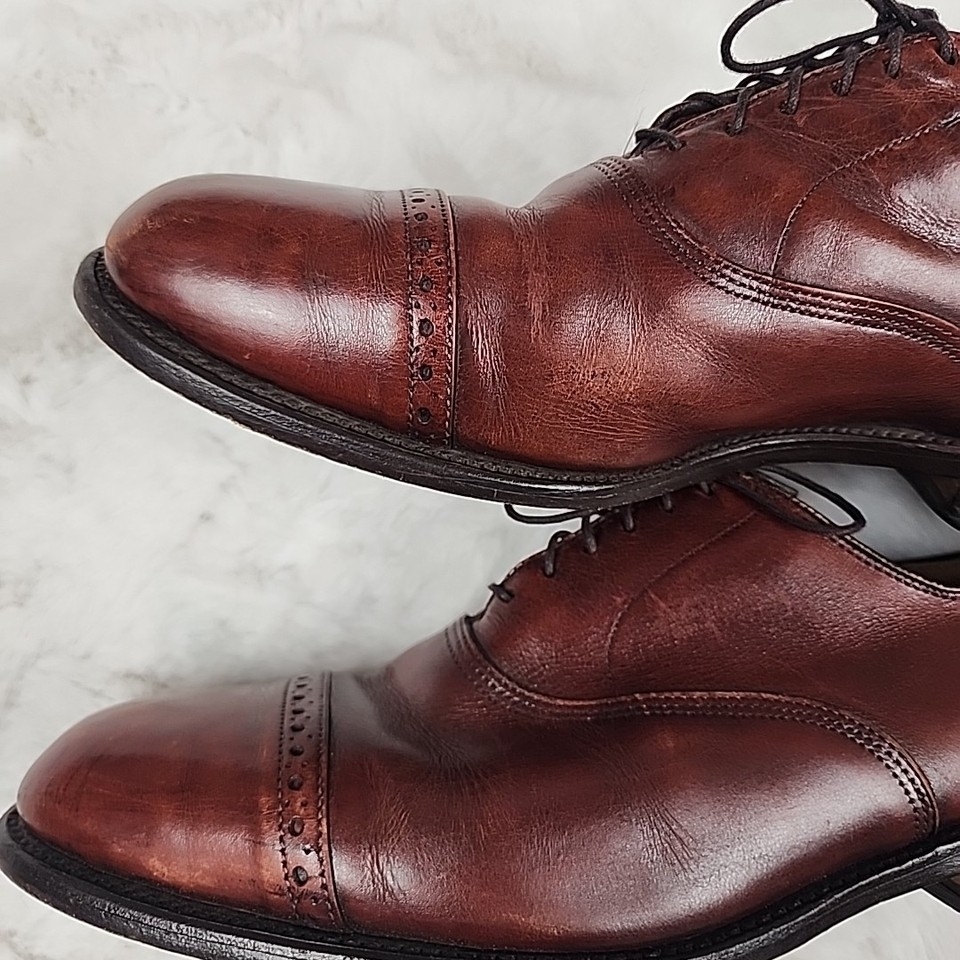 Allen Edmonds Byron Brown Leather Cap Toe Oxford Shoes Size 10E | eBay