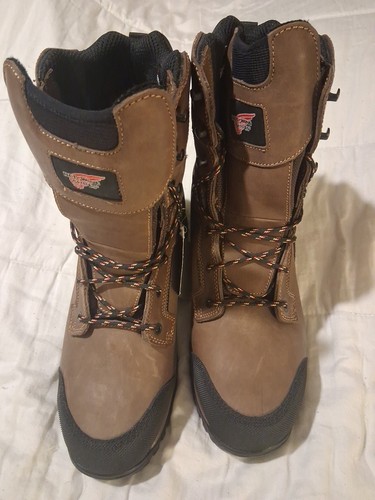 New Red Wing Waterproof Work Boots Steel Toe EH Protective Brown 11 ...
