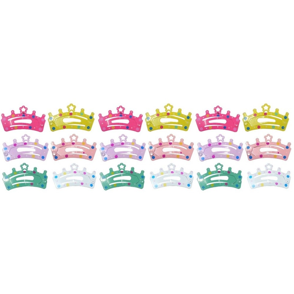 36 pcs Girls Hair Clips Barrettes Cartoon Dots Crown Hairpins Metal ...