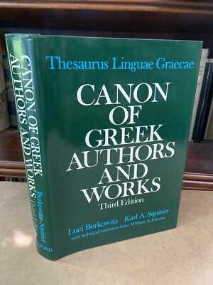 Thesaurus Linguae Graecae: Canon of Greek Authors and Works 3rd HC/DJ ...
