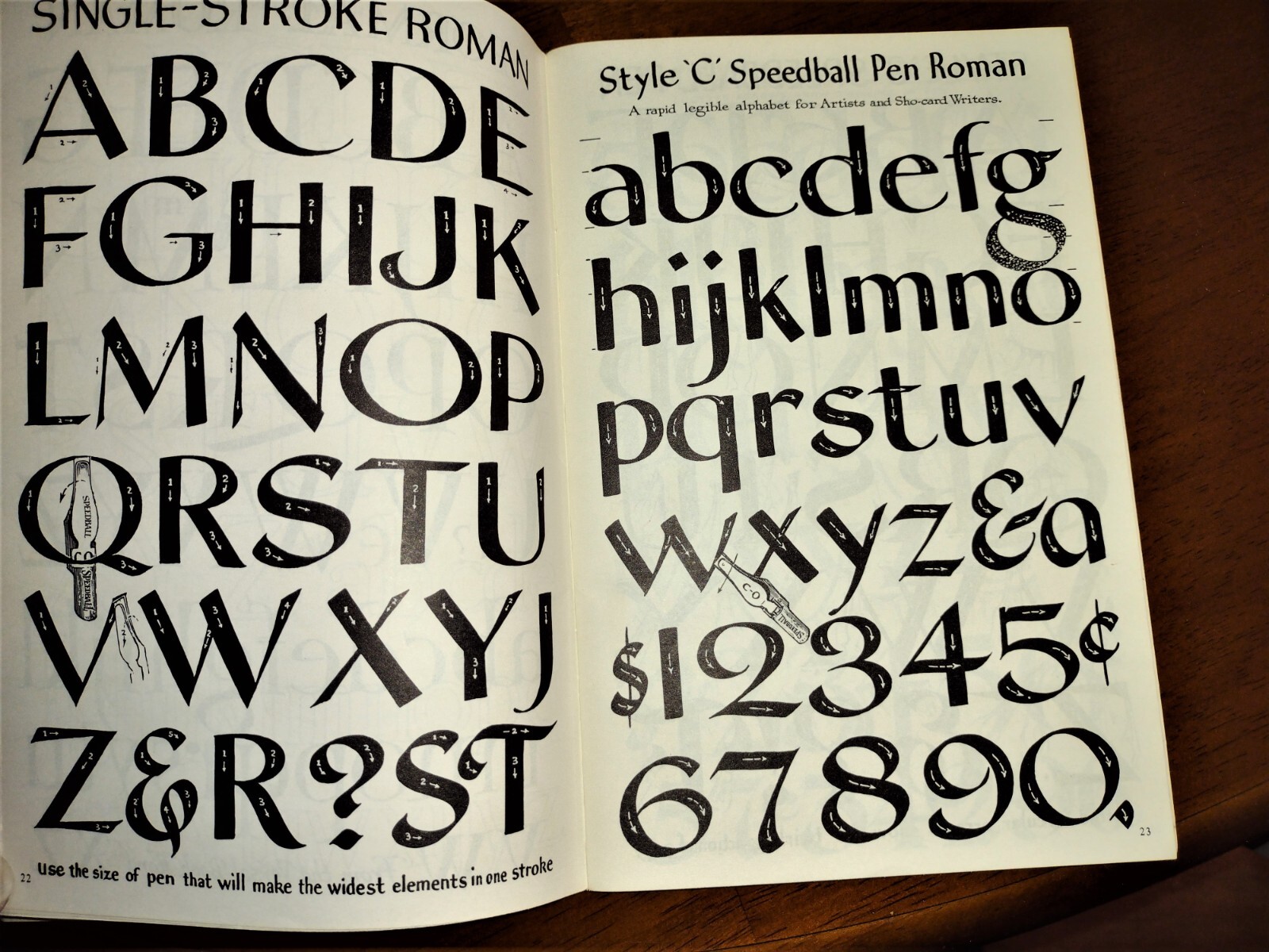 Vintage 1965 Speedball Textbook For Pen& Brush Lettering 19th Ed. Very ...