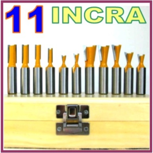 11pc 1/2" Shank Dovetail & Straight Router Bit Set For INCRA & JOINTECH ...