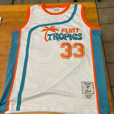 Jackie Moon #33 Semi Pro Costume Basketball Jersey Flint Tropics Will ...