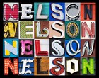 NELSON Name Poster featuring photos of actual sign letters | eBay