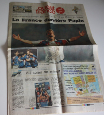 Journal Supp. Ouest France )) spécial EURO 92 * présentation programme ...