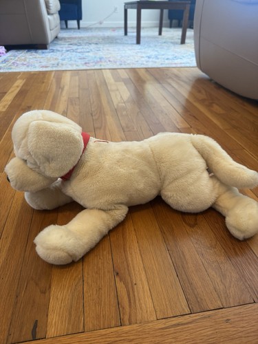 Douglas Cuddle Toy 22 Inch Yellow Lab Plush Stuffed Dog Red Collar No ...